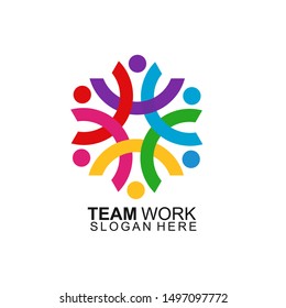 Team Work Logo Design Together Modern Stock Vector (Royalty Free ...