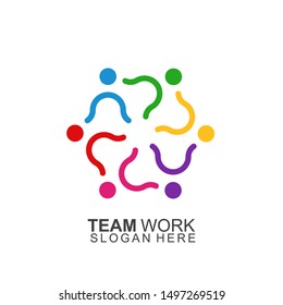 Team Work Logo Design Together Modern Stock Vector (Royalty Free ...