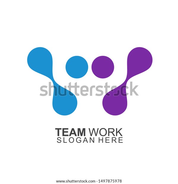 Team Work Logo Design Together Modern Stock Vector (Royalty Free ...