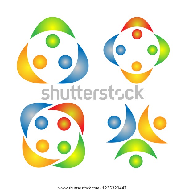 Team Work Logo Education People Celebration Stock Vector (Royalty Free ...