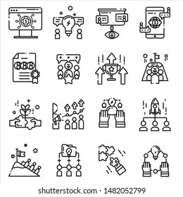 Team Work Outline Icon Desing Stock Vector (Royalty Free) 1482052799 ...