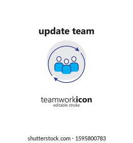 Team Work Related Vector Line Icon Stock Vector (Royalty Free ...
