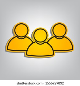 Team Work Sign Flat Orange Icon Stock Vector (Royalty Free) 1556929832 ...
