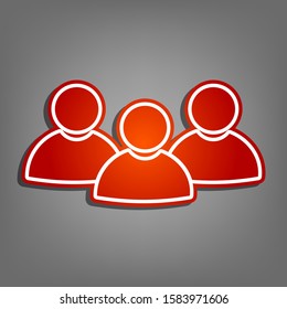 Team Work Sign Flat Red Icon Stock Vector (Royalty Free) 1583971606 ...