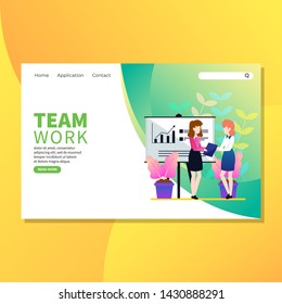 Team Work Web Page Vector Design Stock Vector (Royalty Free) 1430888291 ...