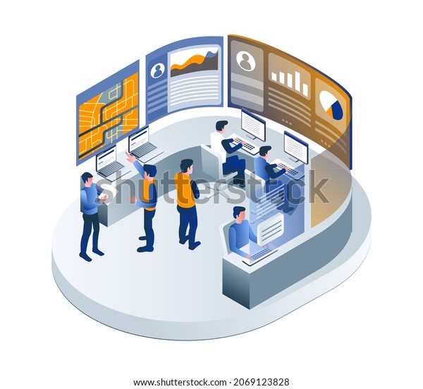 95.197 Control center Gambar, Foto Stok & Vektor | Shutterstock