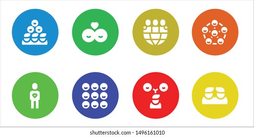 Teammate Icon Set 8 Filled Teammate Stock Vector (Royalty Free ...