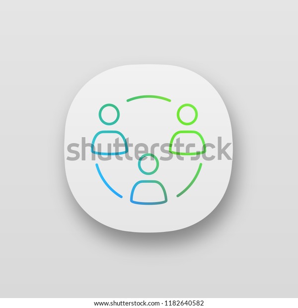 Teamwork App Icon Uiux User Interface Stock Vector (Royalty Free ...
