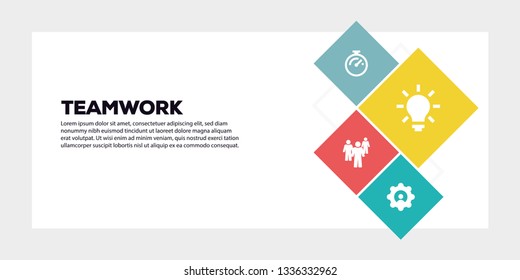 Teamwork Banner Concept Stock Vector (Royalty Free) 1336332962 ...