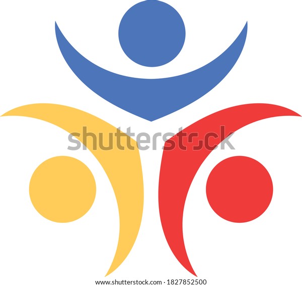 Teamwork Business Trio People Vector Symbol Stock Vector (Royalty Free ...