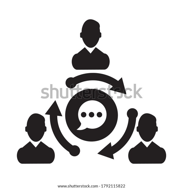 Teamwork Communication Icon Vector Graphics Stock Vector (Royalty Free ...