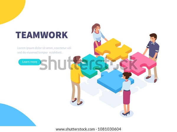 Teamwork Concept Banner Can Use Web Stock Vector (Royalty Free) 1081030604