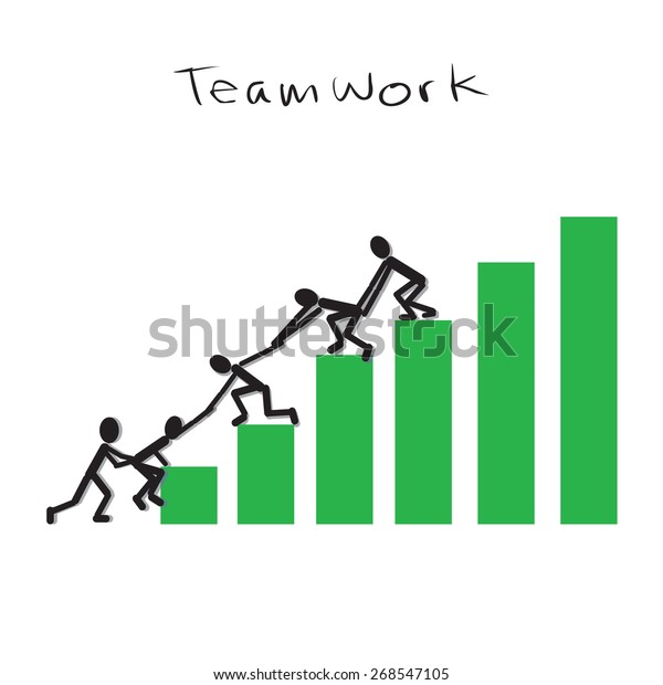 Teamwork Concept Vector Illustration Group Stick 库存矢量图（免版税）268547105 ...