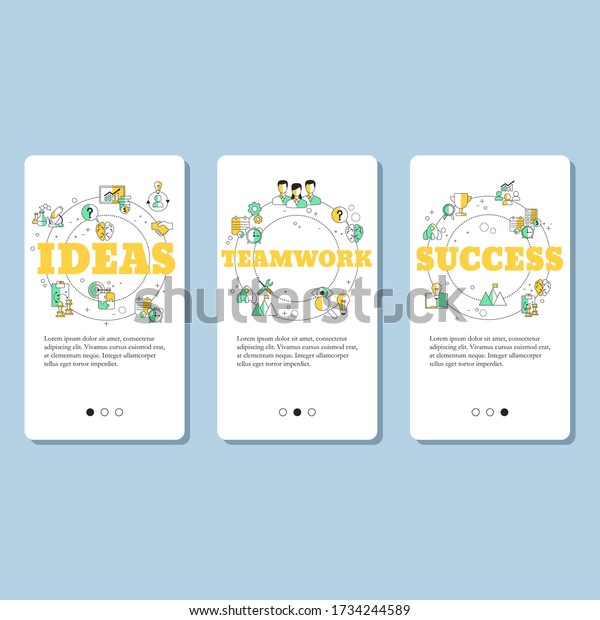 Teamwork Creative Idea Success Concepts Website Stock Vector (Royalty ...