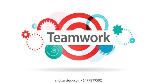 Teamwork Design Isolated On White Background Stock Vector (Royalty Free ...