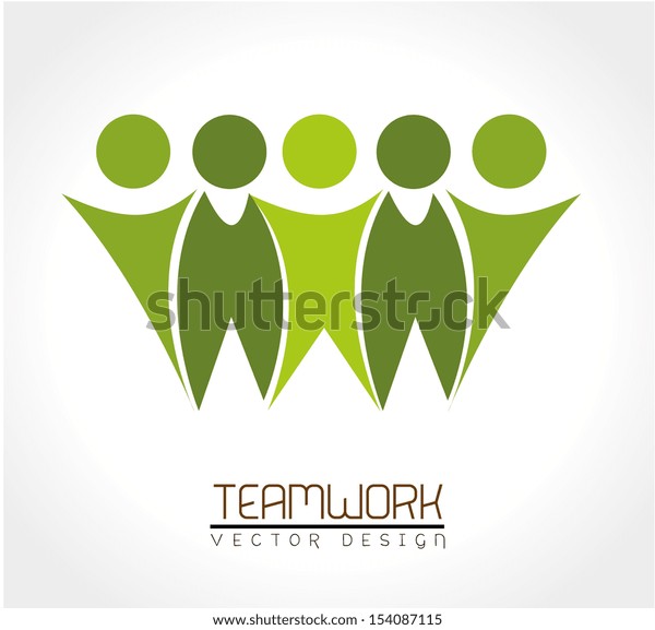 Teamwork Design Over White Background Vector Stock Vector (Royalty Free ...