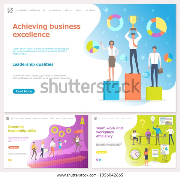 Teamwork Efficiency Achieving Business Success Vector Stock Vector ...