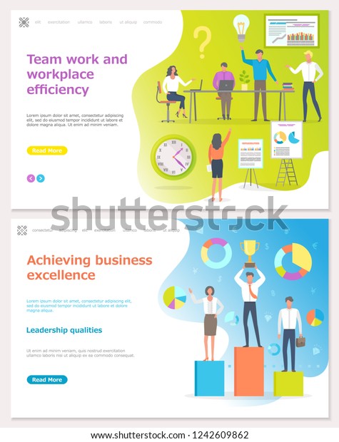 Teamwork Efficiency People Won Award Prize Stock Vector (Royalty Free ...