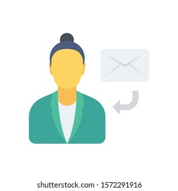 Teamwork Flat Icons Message Inbox Stock Vector (Royalty Free ...