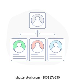 Teamwork Flow Chart Business Hierarchy Business Stock Vector (Royalty ...