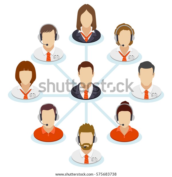 Teamwork Flow Chart Corporate Organization Chart Stock Vector (Royalty ...