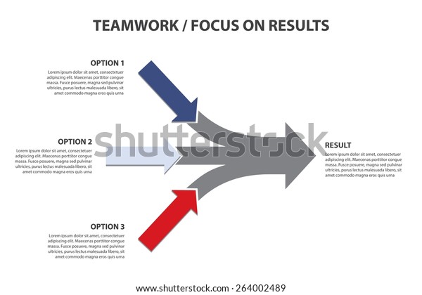 Teamwork Focus On Results 3 1 Stock Vector (Royalty Free) 264002489