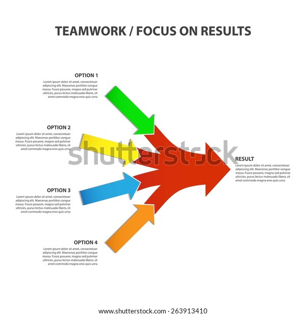 Teamwork Focus On Results 4 1 Stock Vector (Royalty Free) 263913410