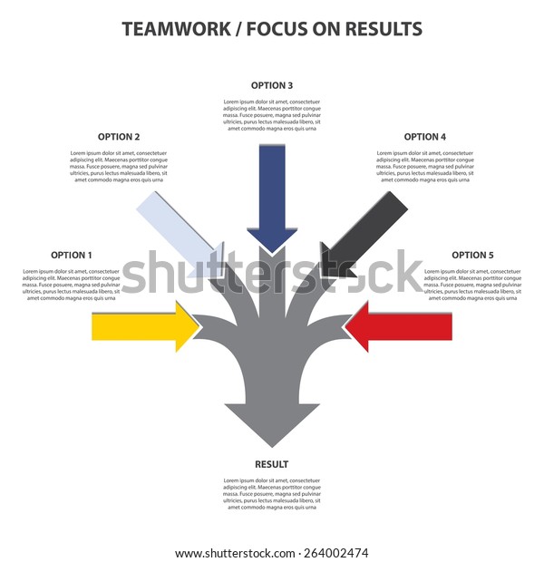 Teamwork Focus On Results 5 1 Stock Vector (Royalty Free) 264002474