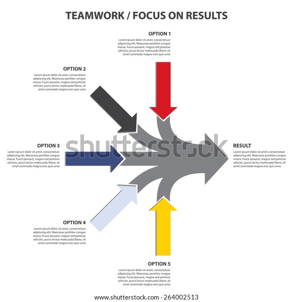 Teamwork Focus On Results 5 1 Stock Vector (Royalty Free) 264002513