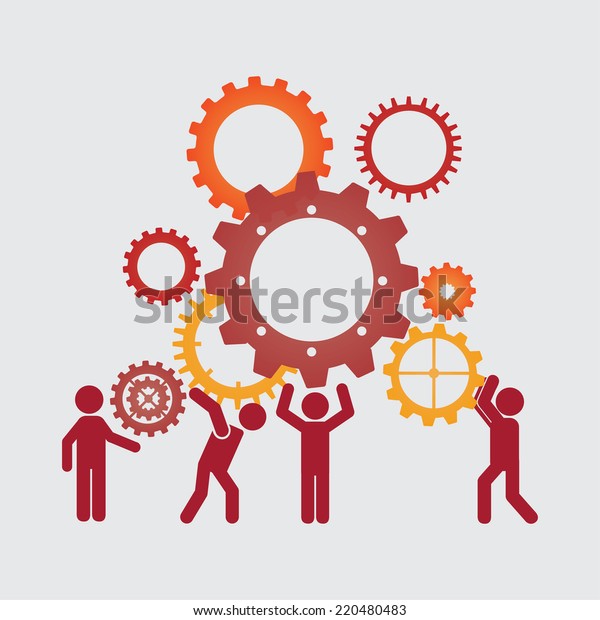 Teamwork Graphic Design Vector Illustration Stock Vector (Royalty Free ...