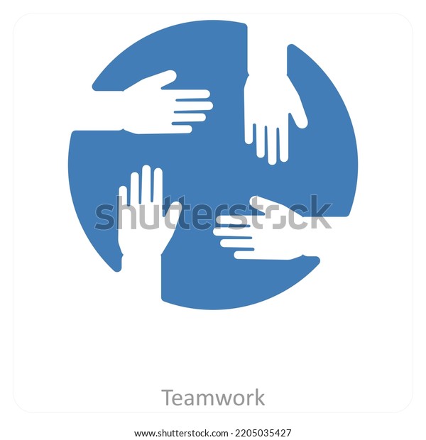 Teamwork Group Icon Concept Stock Vector (Royalty Free) 2205035427 ...