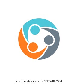 Teamwork Group Three People Logo Stock Vector (Royalty Free) 1349487104