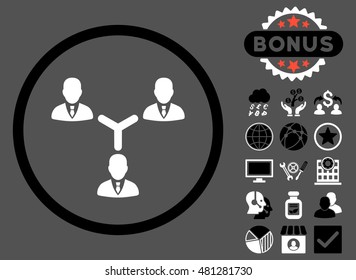 Teamwork Icon Bonus Vector Illustration Style Stock Vector (Royalty ...
