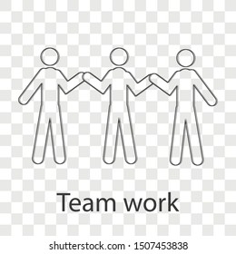 Teamwork Icon Concept On Transparency Background Stock Vector (Royalty ...