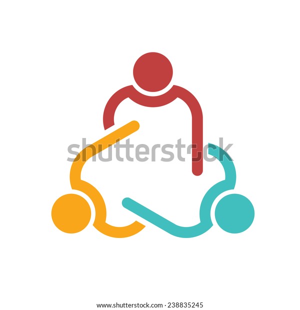 Teamwork Logo Group 3 People Vector Stock Vector (Royalty Free) 238835245