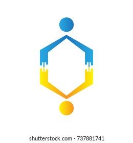 Teamwork Logo Isolated On White Background Stock Vector (Royalty Free ...