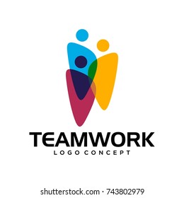 Teamwork Logo Meeting Stock Vector (Royalty Free) 743802979 | Shutterstock