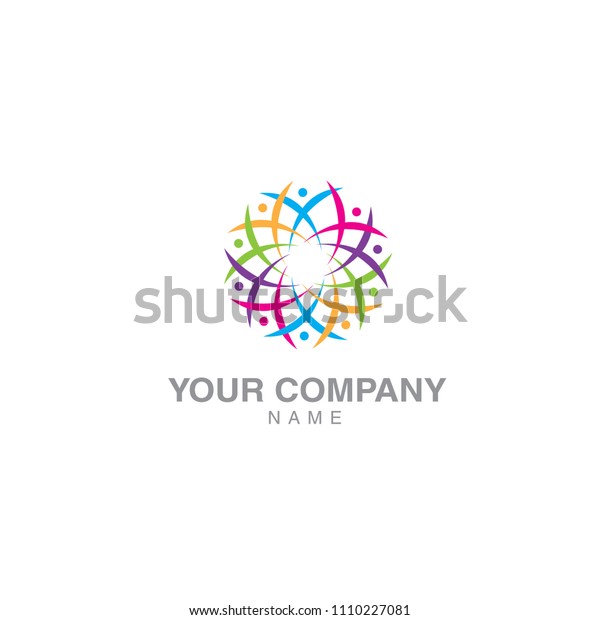 Teamwork Logo Team Creative Group Healthy Stock Vector (Royalty Free ...