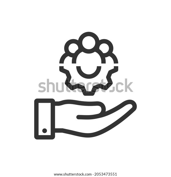 Teamwork Management Development Icon Design Isolated Stock Vector ...