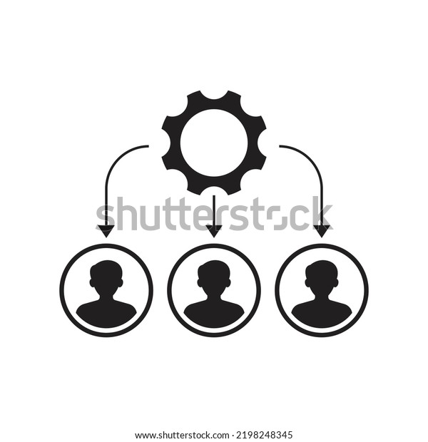 Teamwork Management Icon Management Business Team Stock Vector (Royalty ...