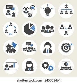 Teamwork Organization Support Strategy Community Vector Stock Vector ...