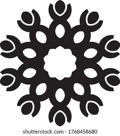 Teamwork People Floral Concept Vector Black Stock Vector (Royalty Free ...