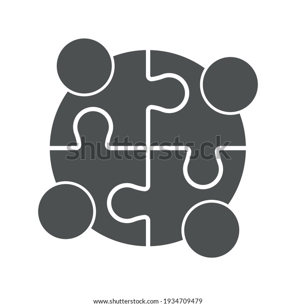 Teamwork People Puzzle Pieces Vector Graphics Stock Vector (Royalty ...