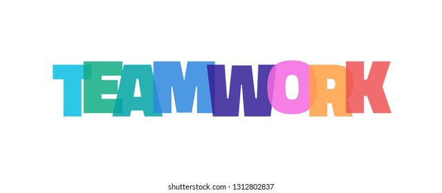 Teamwork Word Concept Teamwork On White Stock Vector (Royalty Free ...