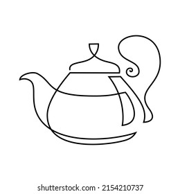 Teapot Continuous Line Art Drawing Style Stock Vector (Royalty Free ...