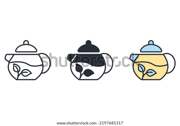 Teapot Icons Symbol Vector Elements Infographic Stock Vector (Royalty ...