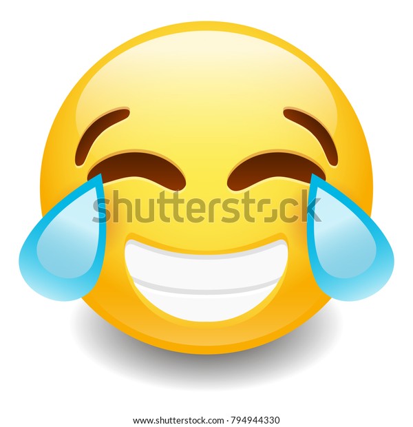 Tear Cry Emoji Smiley Face Vector: vetor stock (livre de direitos ...