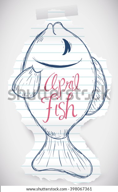 Tear Rip Paper Sweet Fish Draw Stock Vector (Royalty Free) 398067361 ...