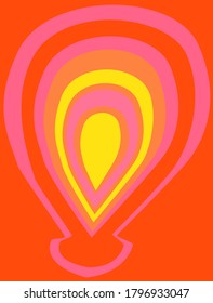 Teardrop Shape Red Orange Yellow Pink Stock Vector (Royalty Free ...