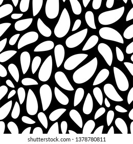 Teardrop Simple Shapes White On Black 스톡 벡터(로열티 프리) 1378780811 ...